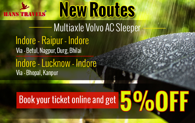 Hans Travels Indore Online Bus Booking, Hans Travels Indore Bus Tickets.